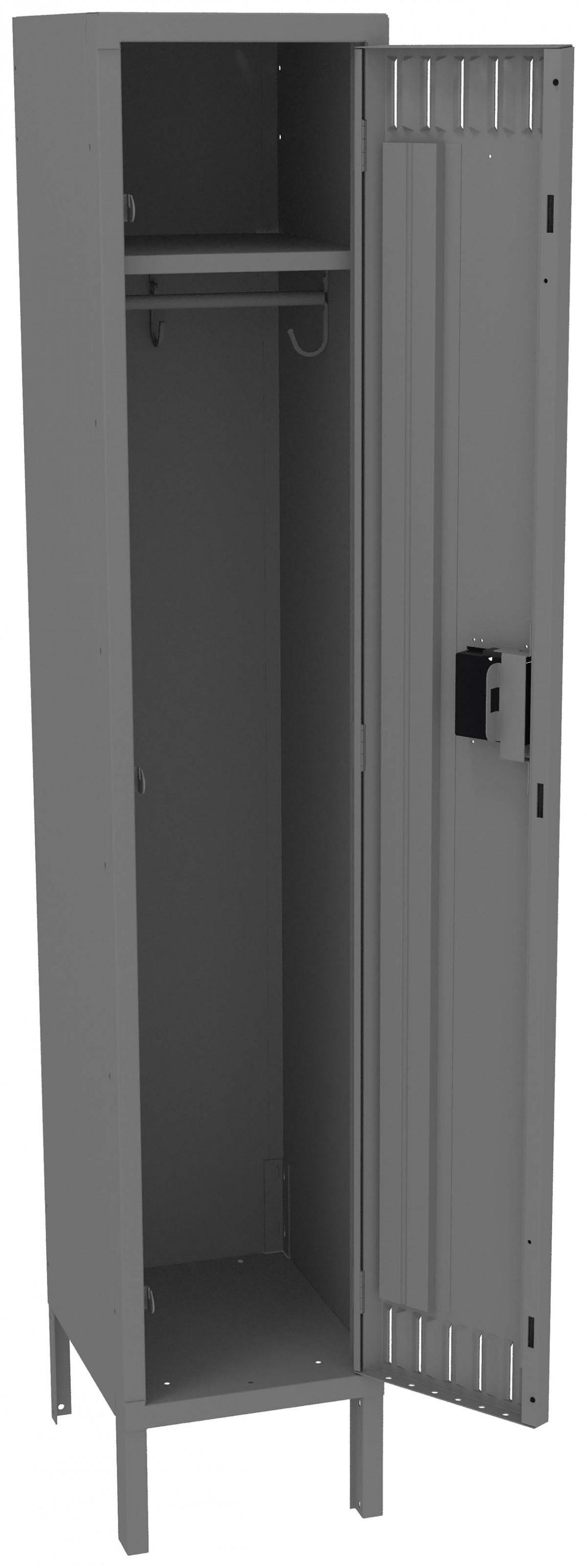 Medium Grey Single Locker with Legs | Standard by Tennsco