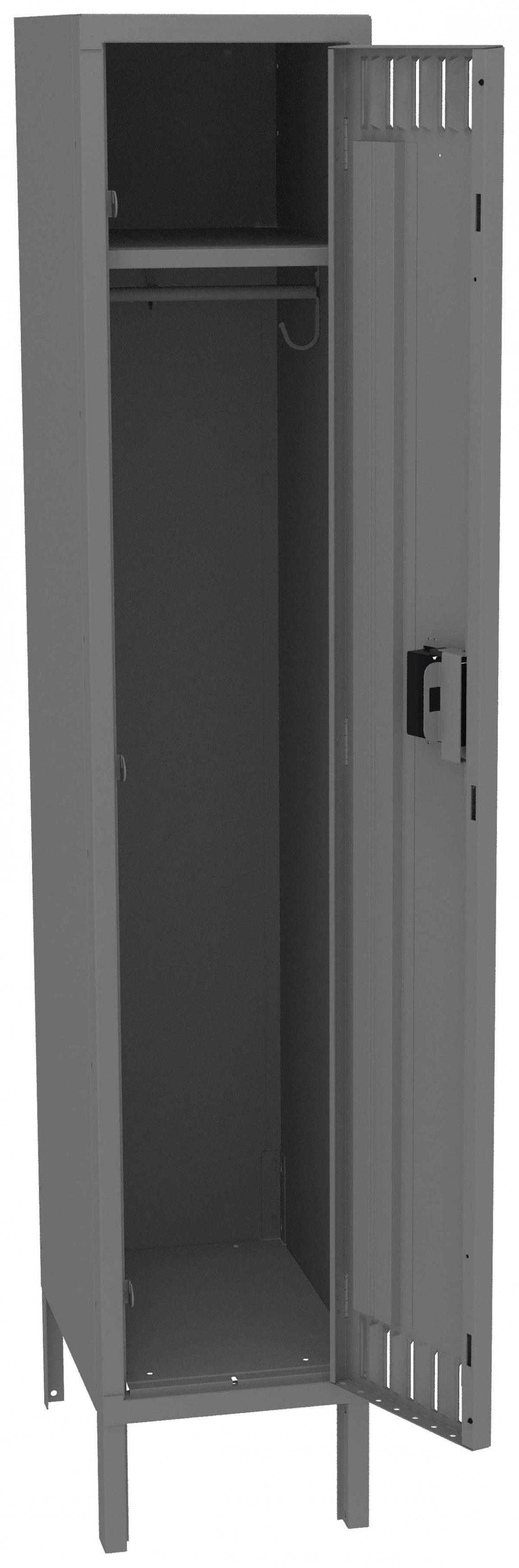 Medium Grey Single Locker with Legs | Standard by Tennsco