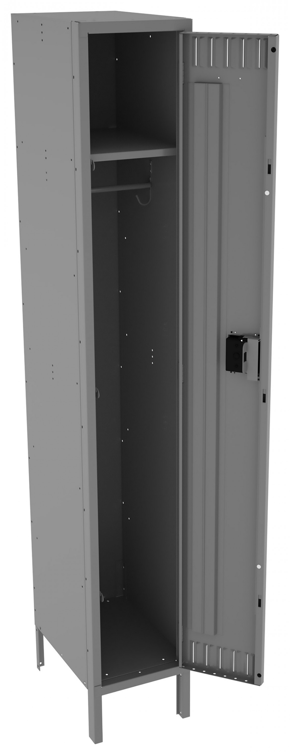 Medium Grey Tall Single Locker with Legs | Standard by Tennsco