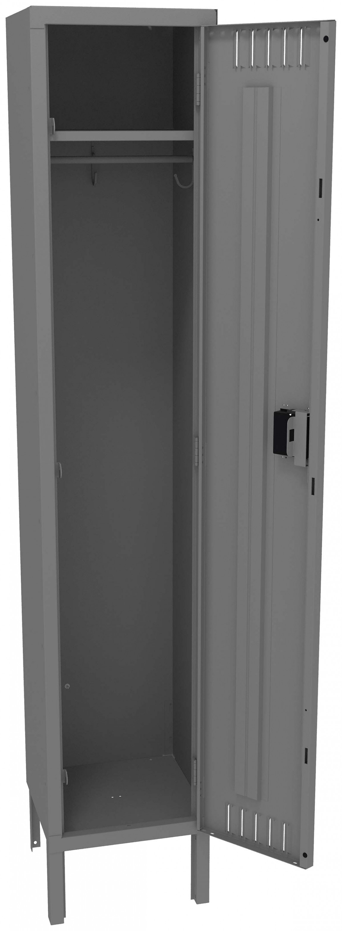 Medium Grey Large Single Locker with Legs | Standard by Tennsco