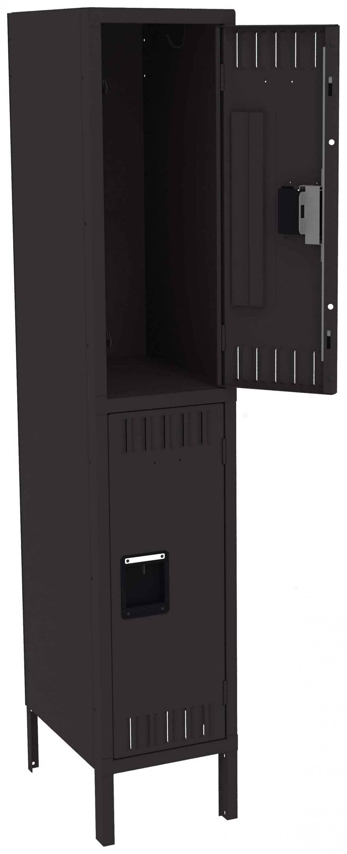 Black Double-Tier Locker with Legs | Standard by Tennsco
