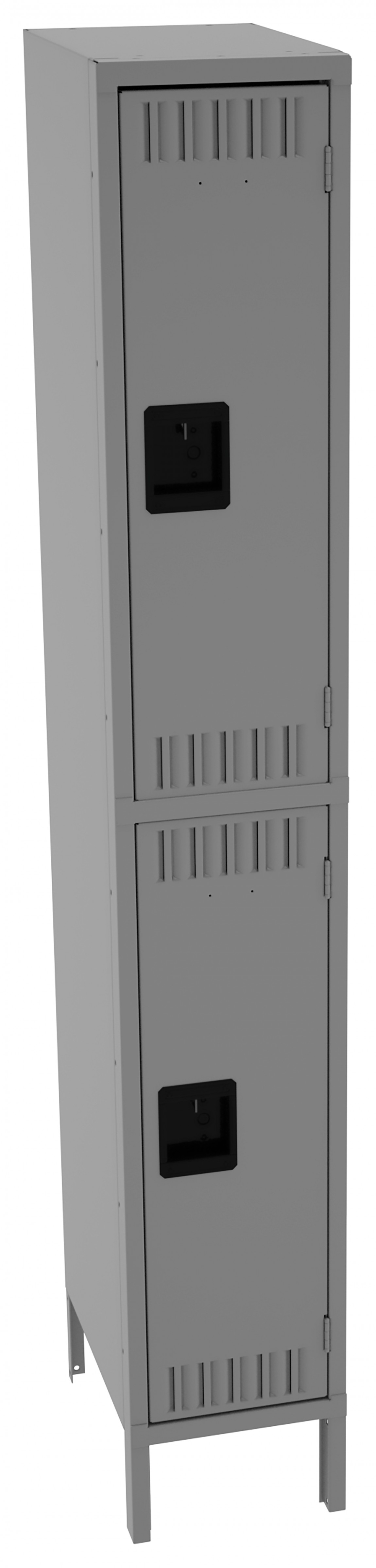 Medium Grey Double-Tier Locker with Legs | Standard by Tennsco