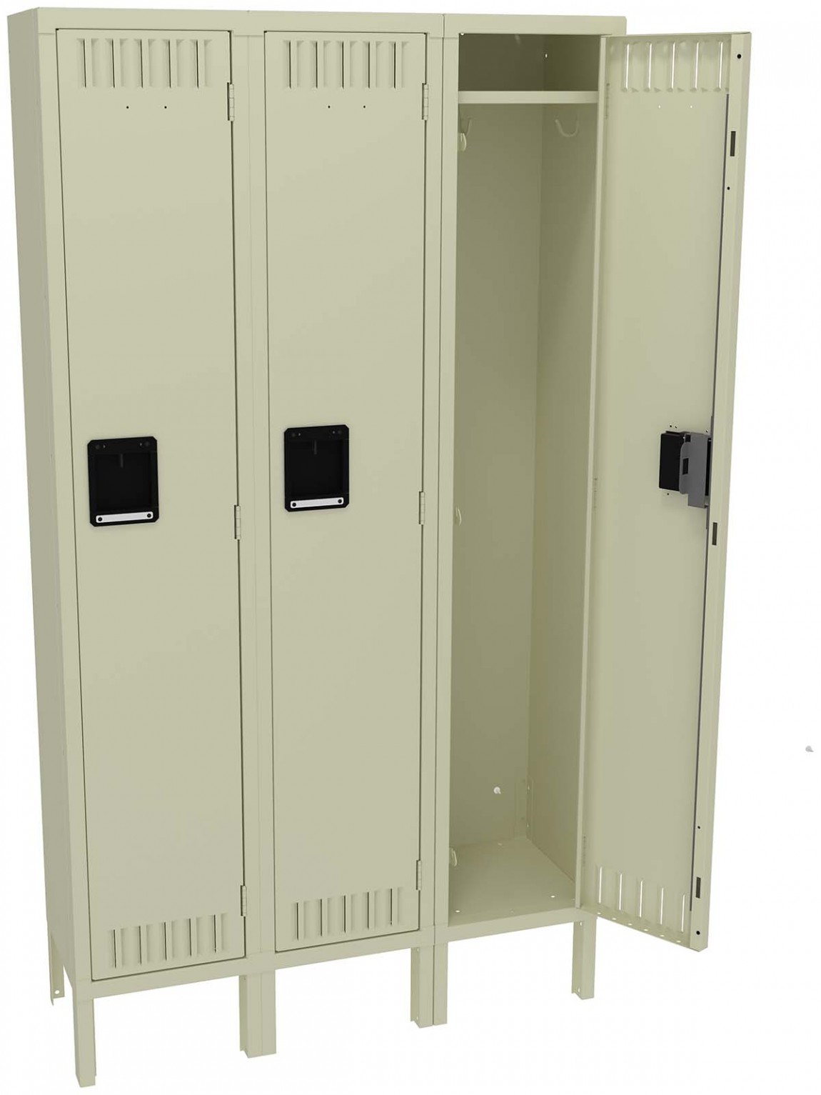 Putty Triple Lockers with Legs | Standard by Tennsco