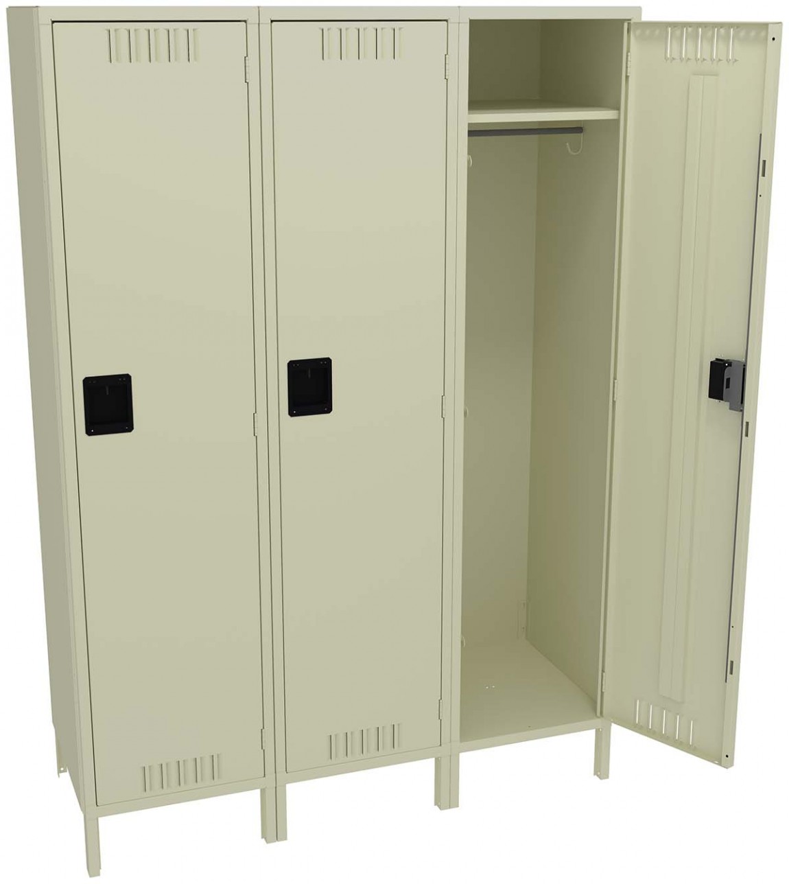 Putty Oversized Triple Lockers with Legs | Standard by Tennsco