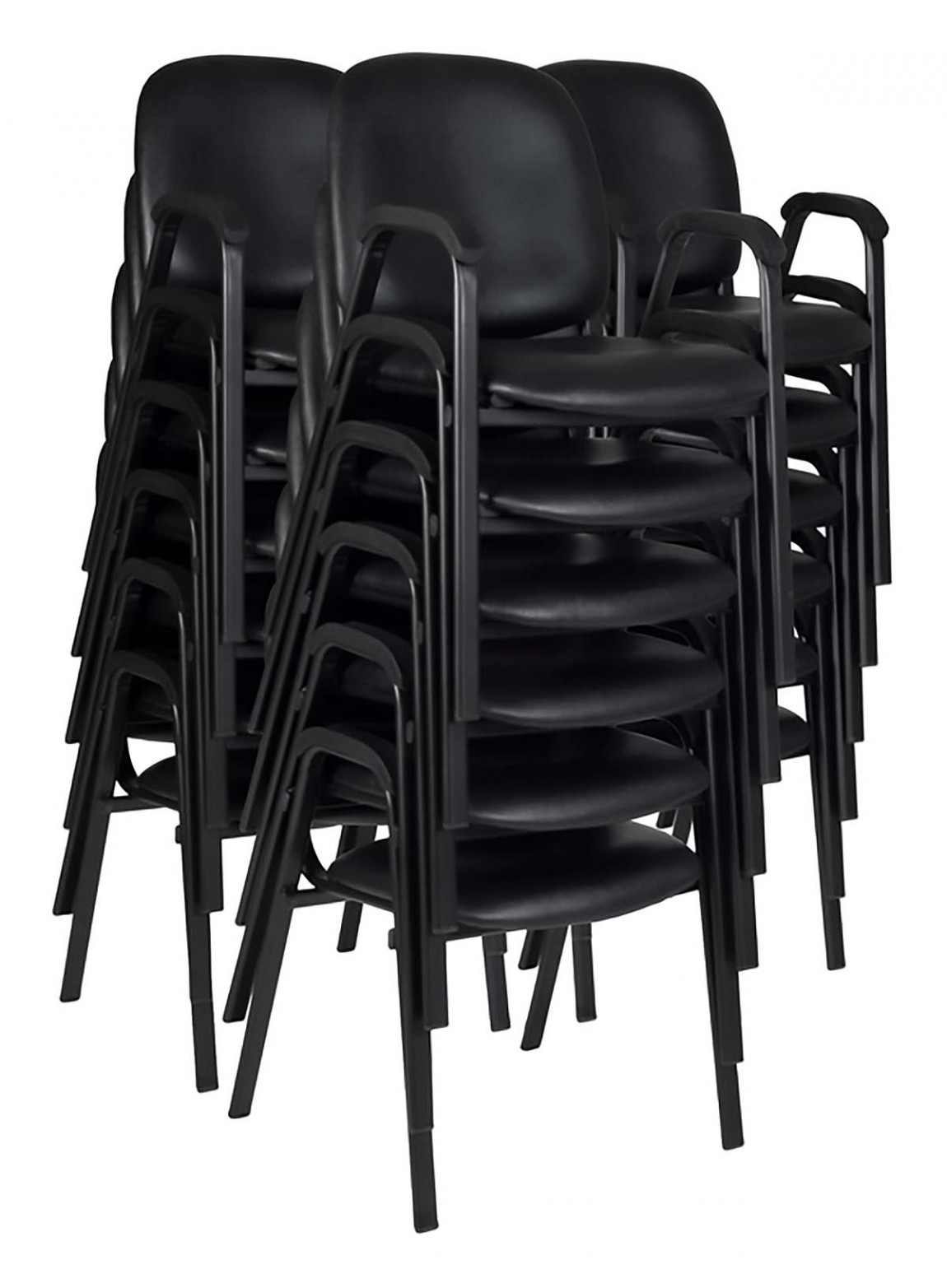 Black Stacking Chairs - Set of 18 | Ace by Regency