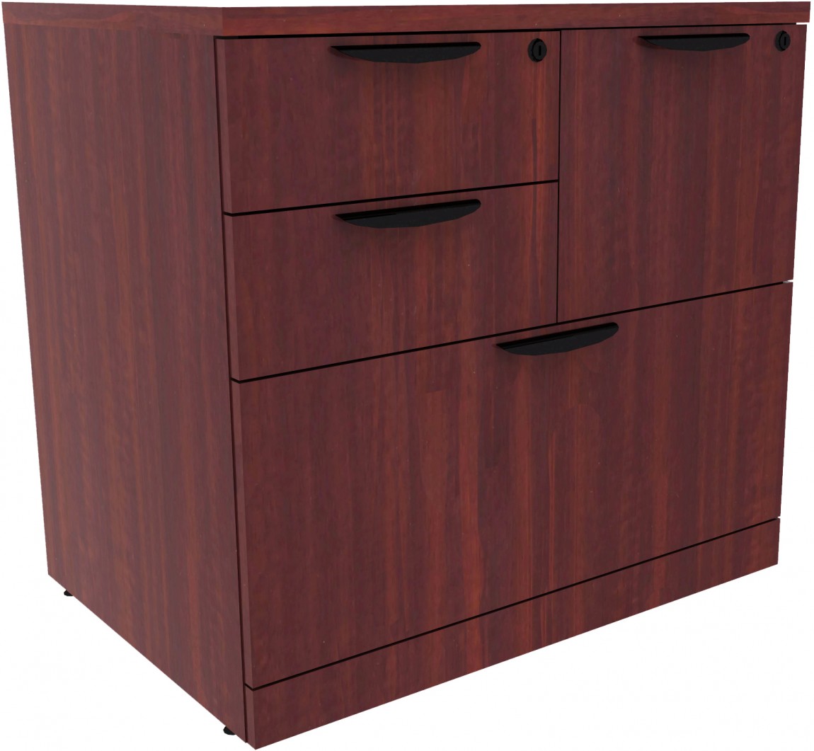 Mahogany Combo Pedestal Drawers for Harmony Desks | PL Laminate by ...