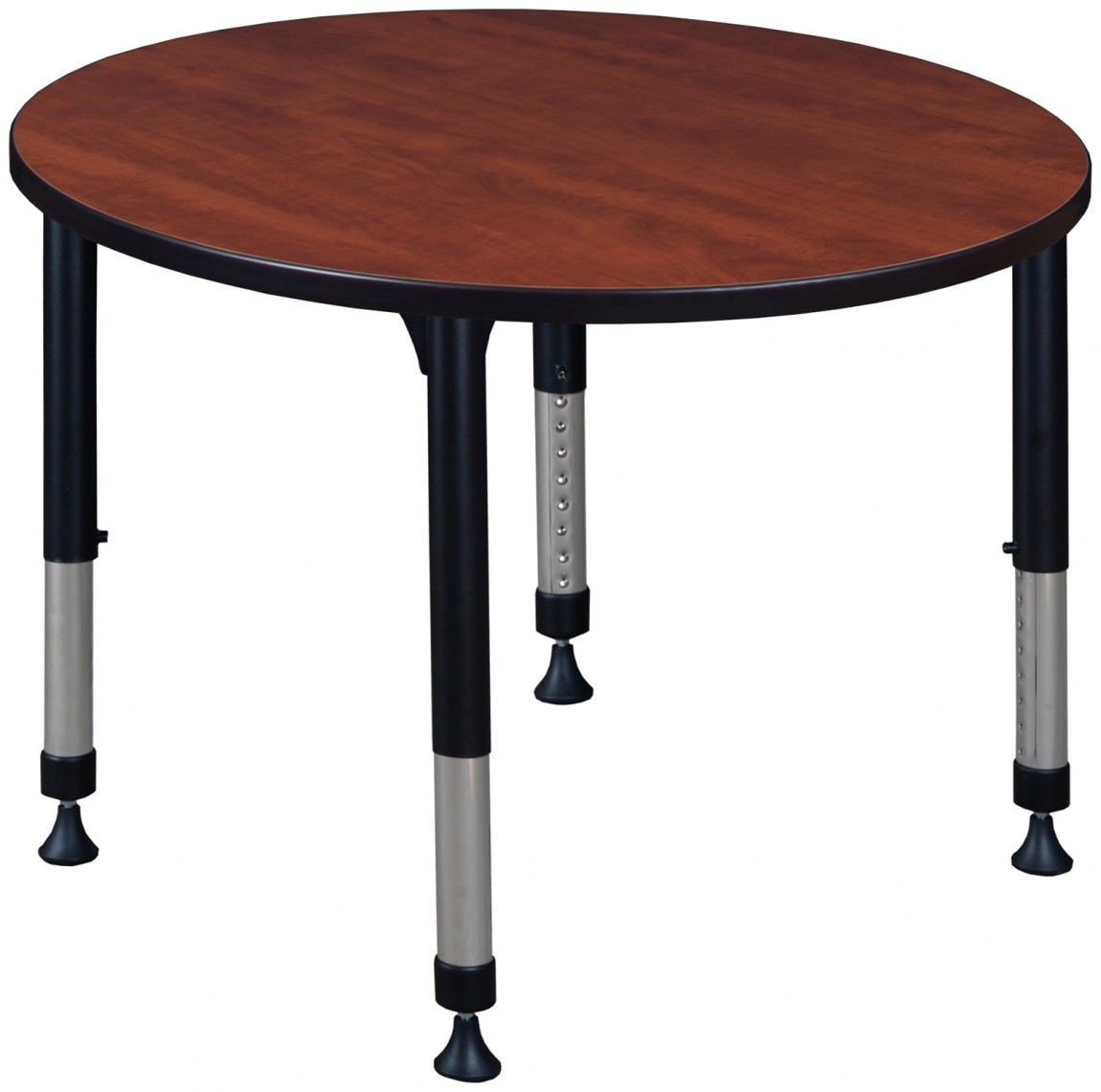 Cherry Adjustable Height Round Student Table | Kee by Regency