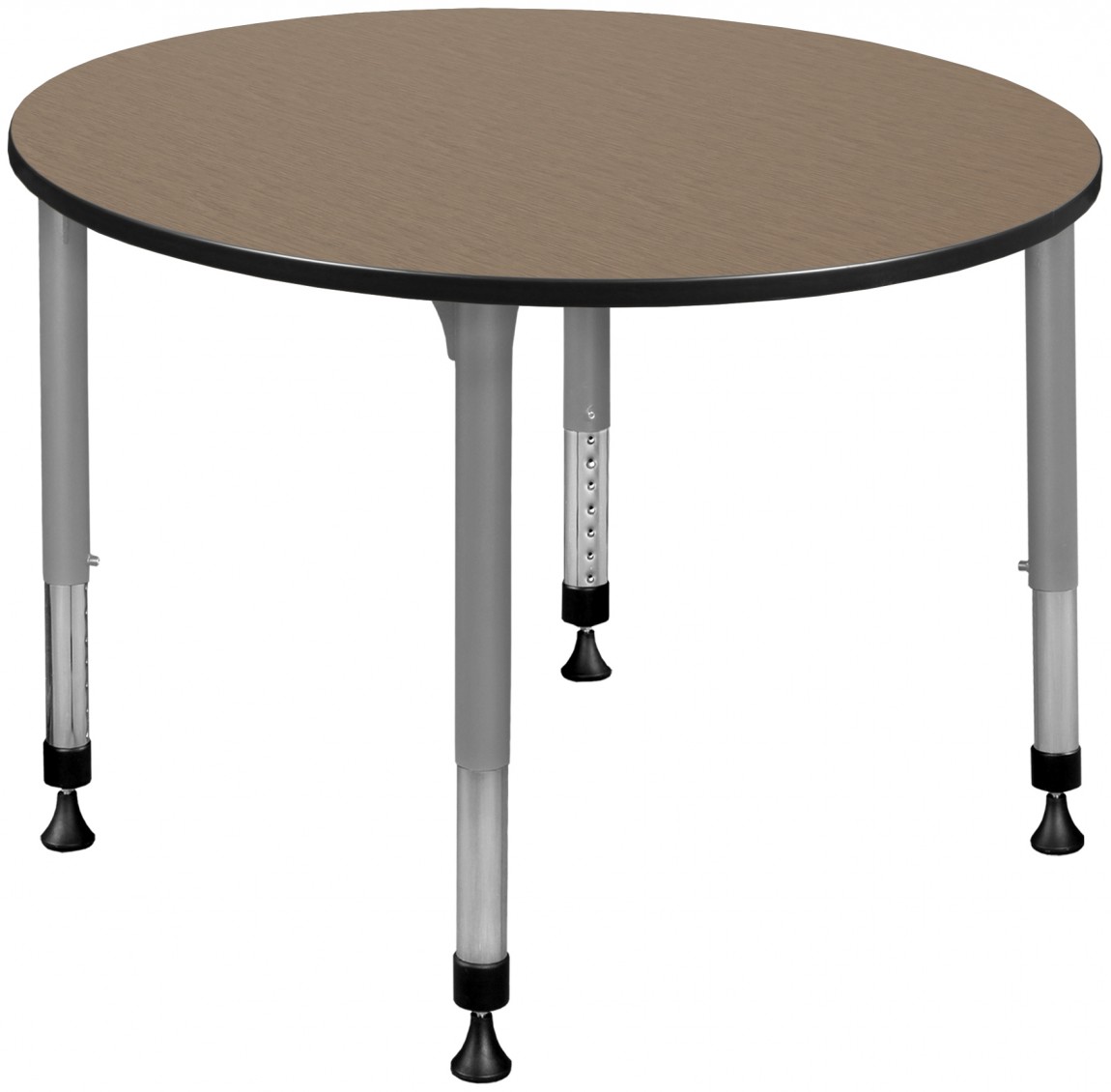 Noble Oak Adjustable Height Round Student Table | Kee by Regency
