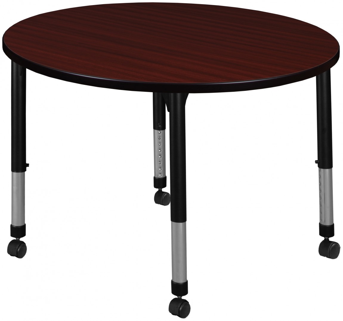 Mahogany Small Rolling Classroom Table | Kee by Regency