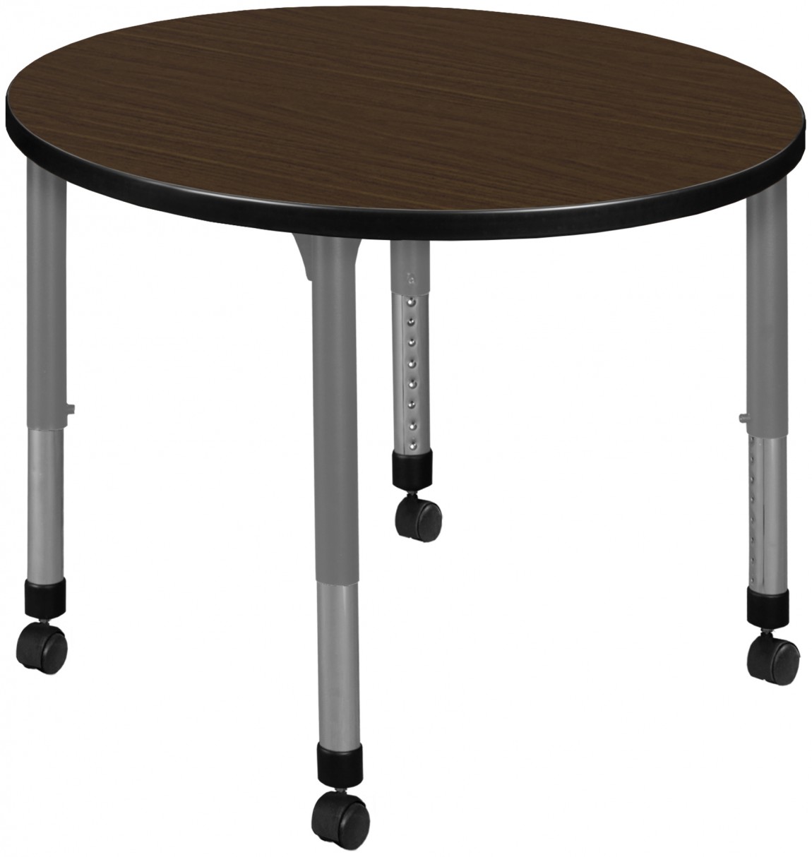 Neo Walnut Small Rolling Classroom Table | Kee by Regency