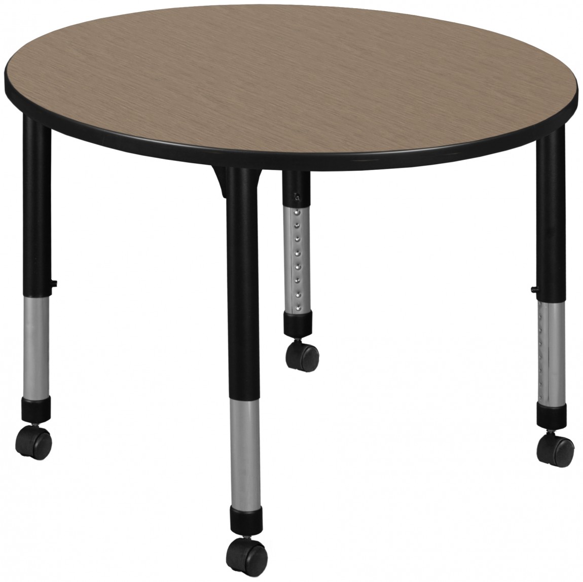 Noble Oak Rolling Adjustable Classroom Table | Kee by Regency