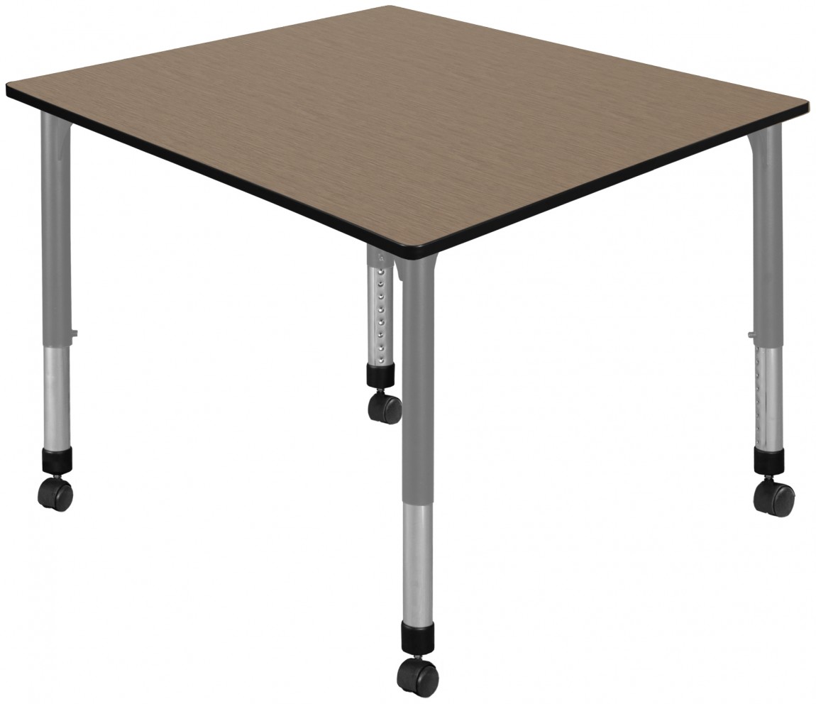 Noble Oak Large Adjustable Rolling Table | Kee by Regency