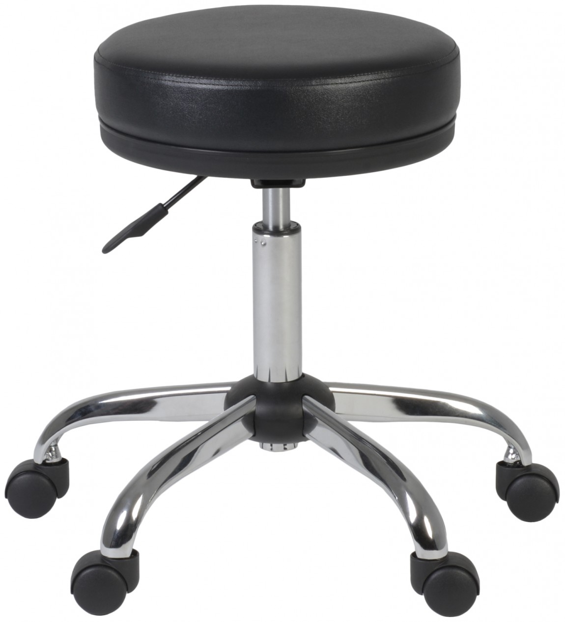 Black Adjustable Rolling Stool | ComfortCare by Regency