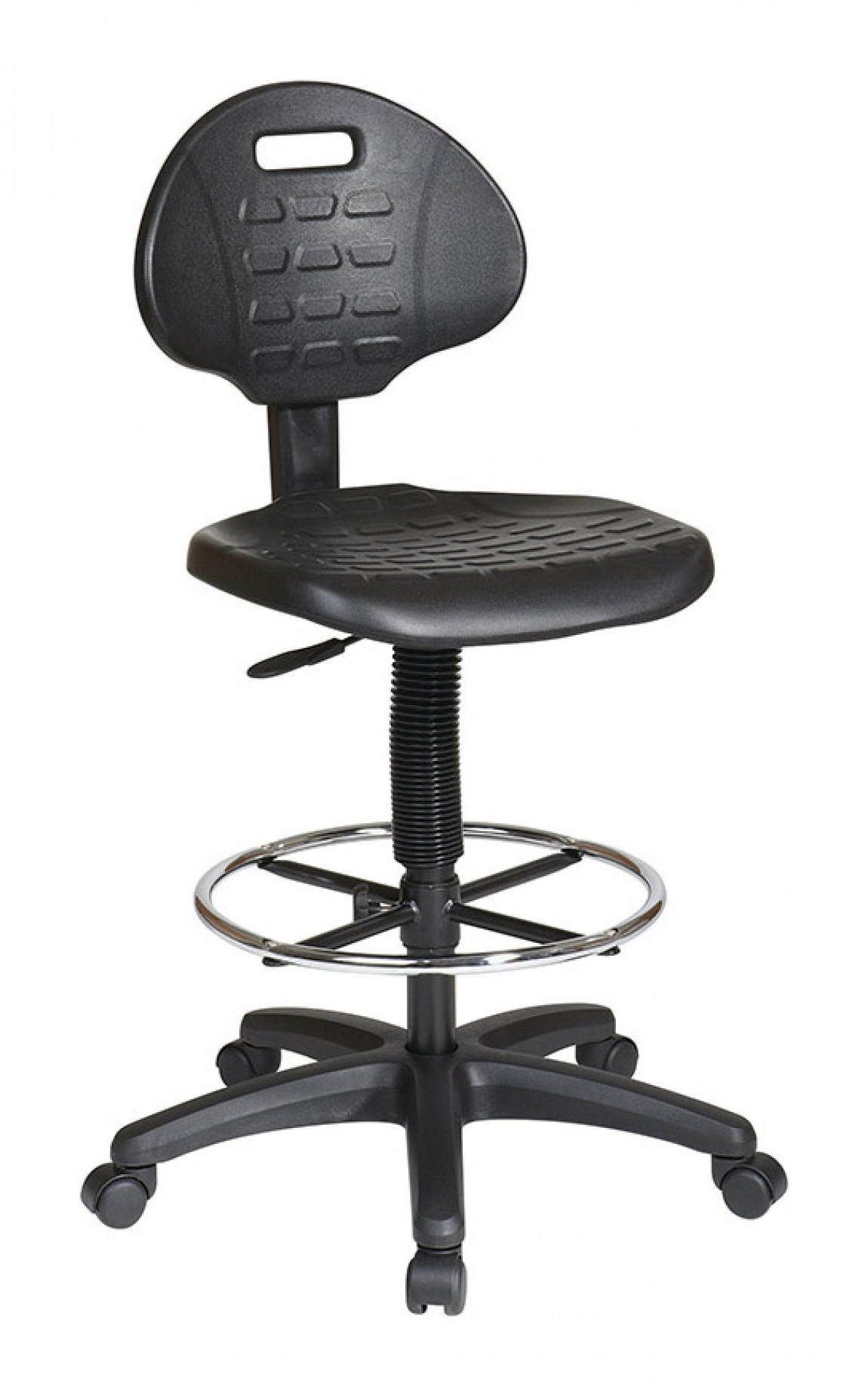 Black Drafting Chair with Footrest | Work Smart by Office Star Products
