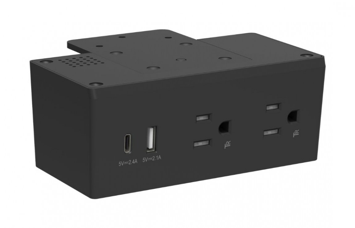 Black Desk Mounted Power Hub | Dalta by MOD