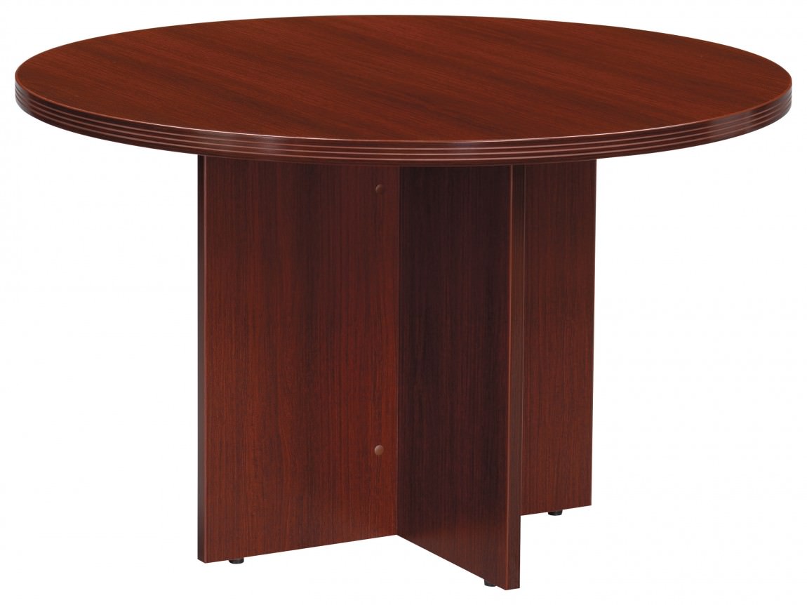 Black Modern Table with Metal Pedestal | Work Smart by Office Star Products
