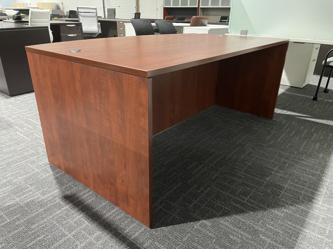 Cherry Bow Front Desk Shell | PL Laminate by Harmony Collection