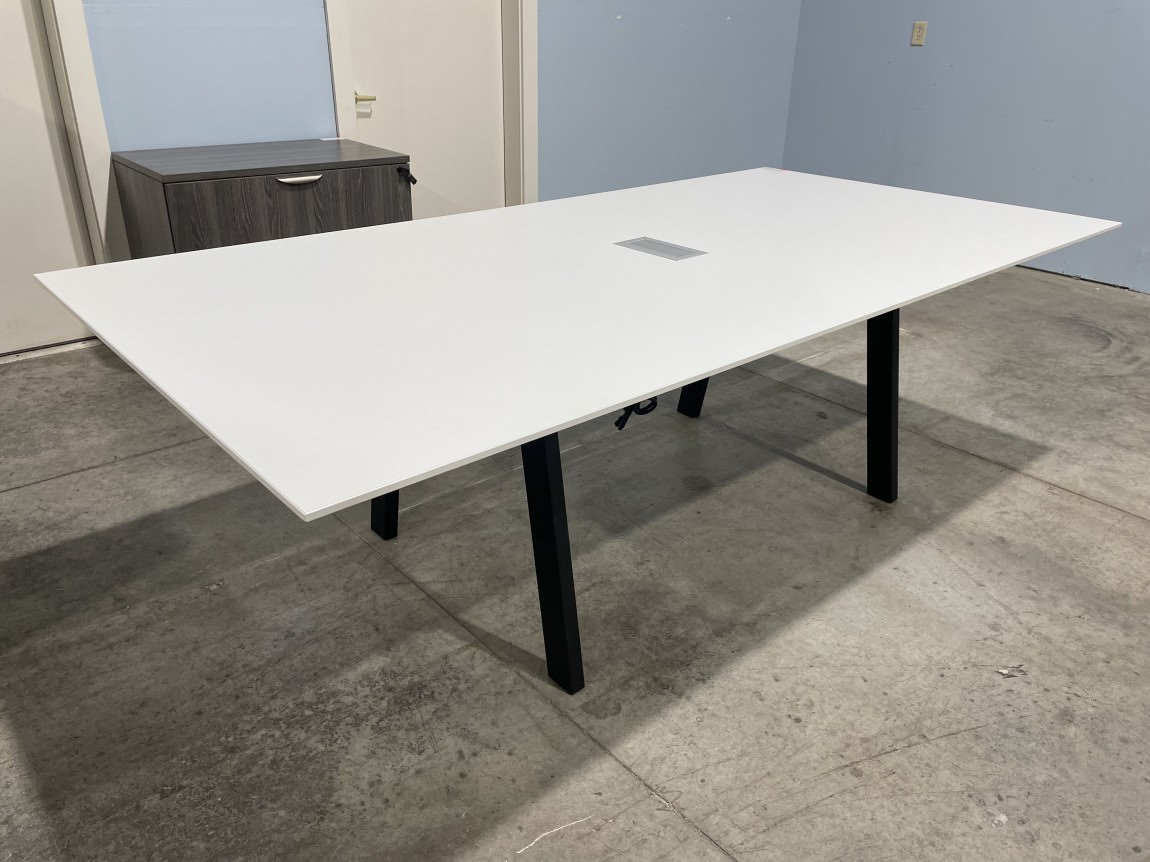 Rectangular Conference Table with Power | Quorum Multiconference by ...