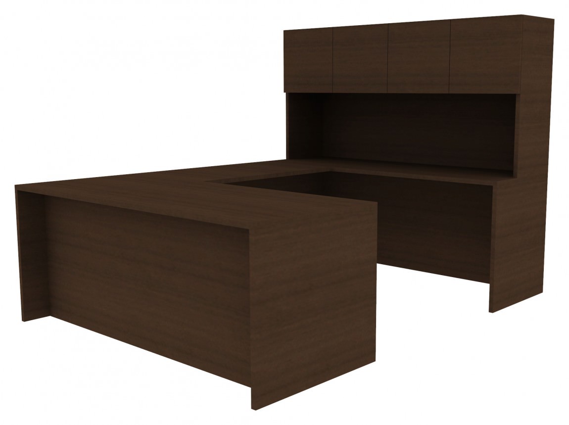 Black Cherry Computer Desk with Hutch | Amber by Cherryman