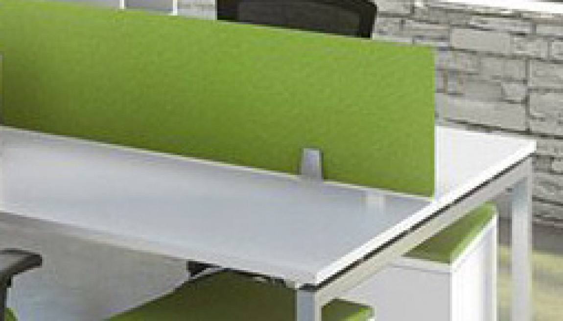 Green Fabric Divider Panels for 15 Foot Dog Bone Desk by Harmony Collection