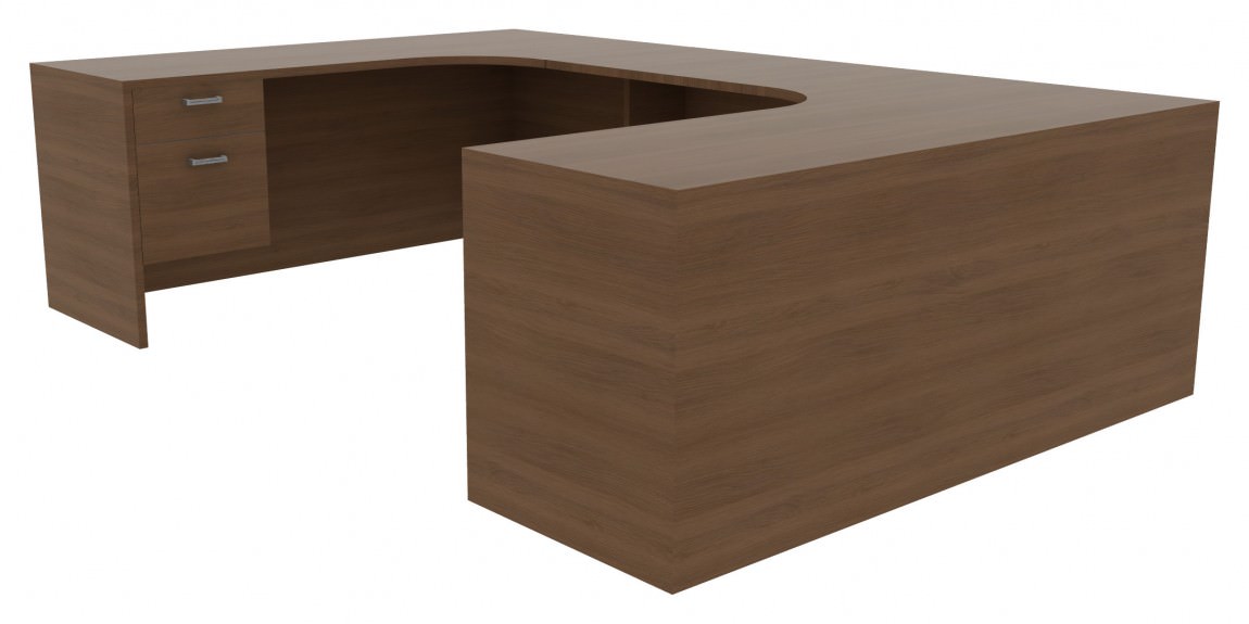 Valley Grey U Shape Desk | Amber by Cherryman