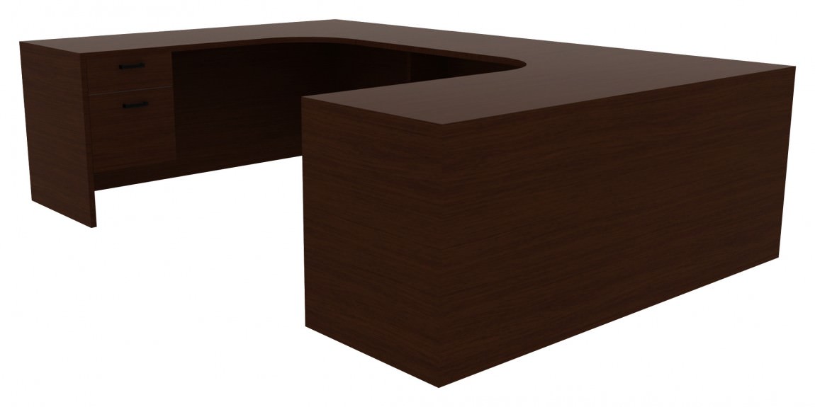 Valley Grey U Shape Desk | Amber by Cherryman