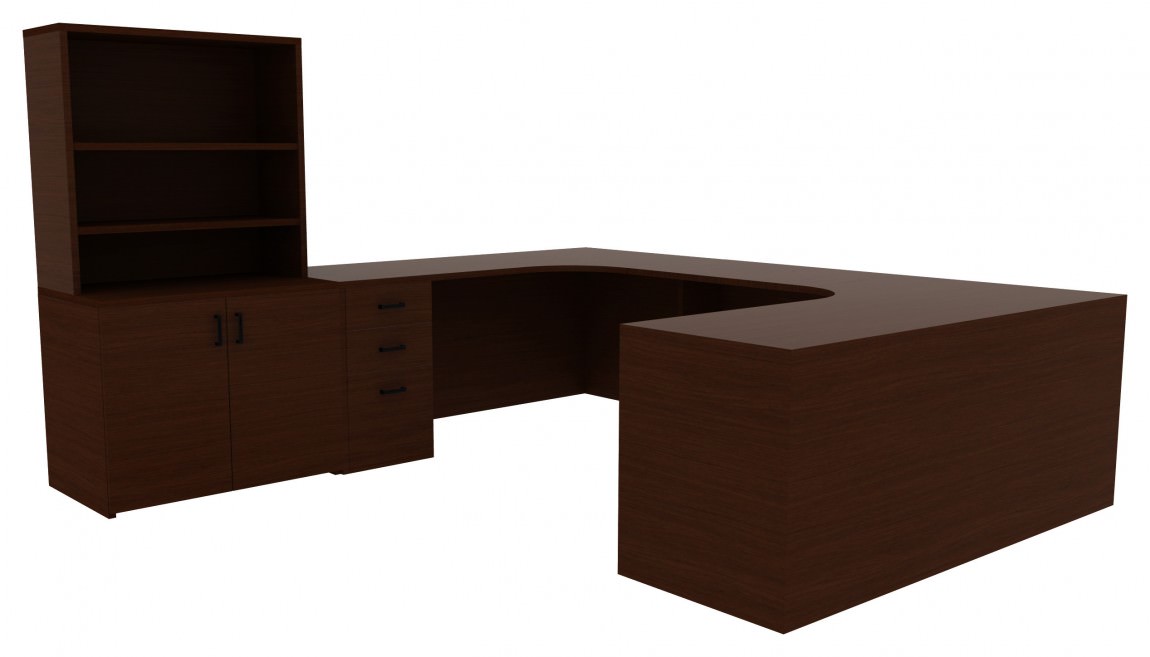 Black Cherry Desk with Storage | Amber by Cherryman