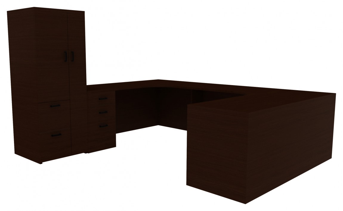 Sienna Mahogany Desk with Drawers | Amber by Cherryman