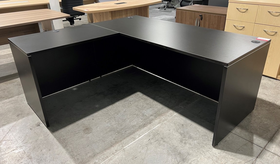 L-Shaped Desk with Cable Grommets by Express Office Furniture