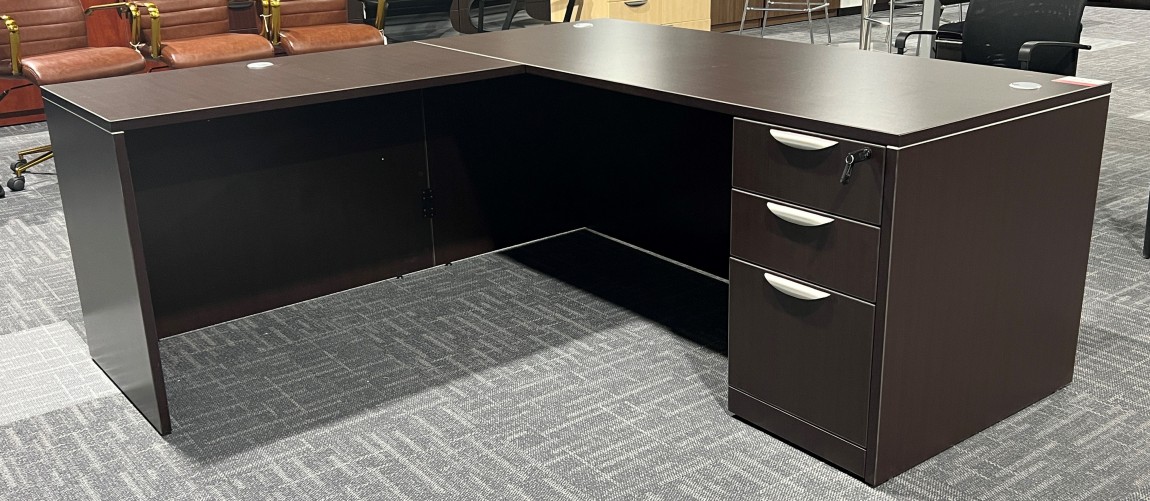 L Shaped Desk with Drawers | PL Laminate by Harmony Collection