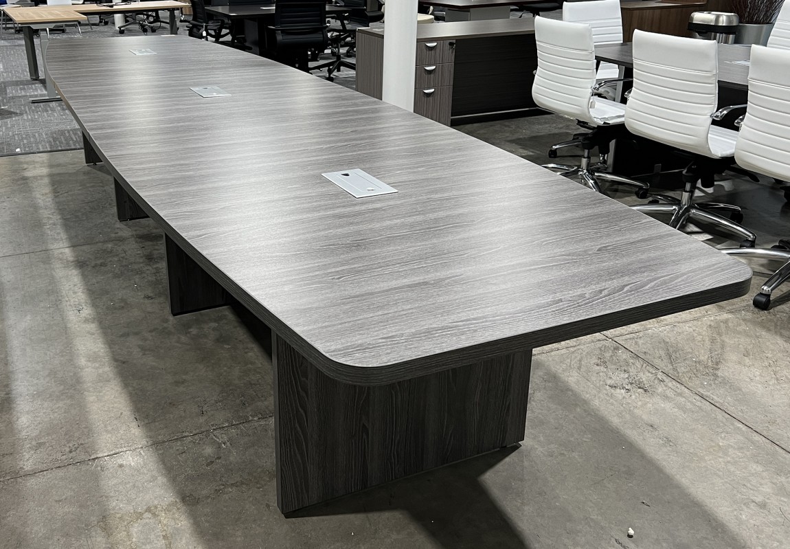 16' Boat Shaped Conference Table | PL Laminate by Harmony Collection