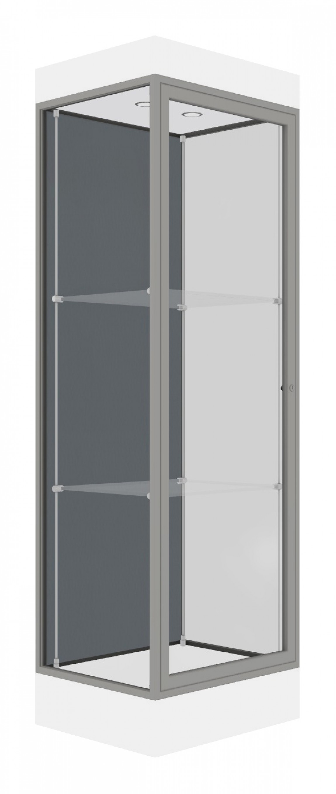 Tower Display Case with LED Lighting - 24" x 76"