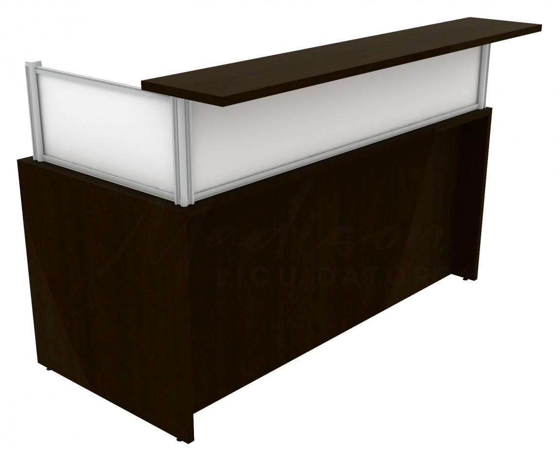 Newport Gray Small Reception Desk | PL Laminate by Performance Furnishings