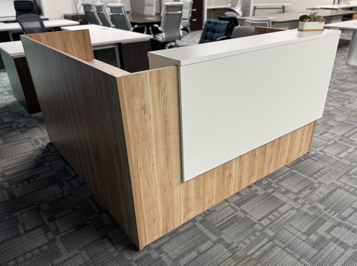 L-Shaped Reception Desk with Counter | PL Laminate by Performance ...