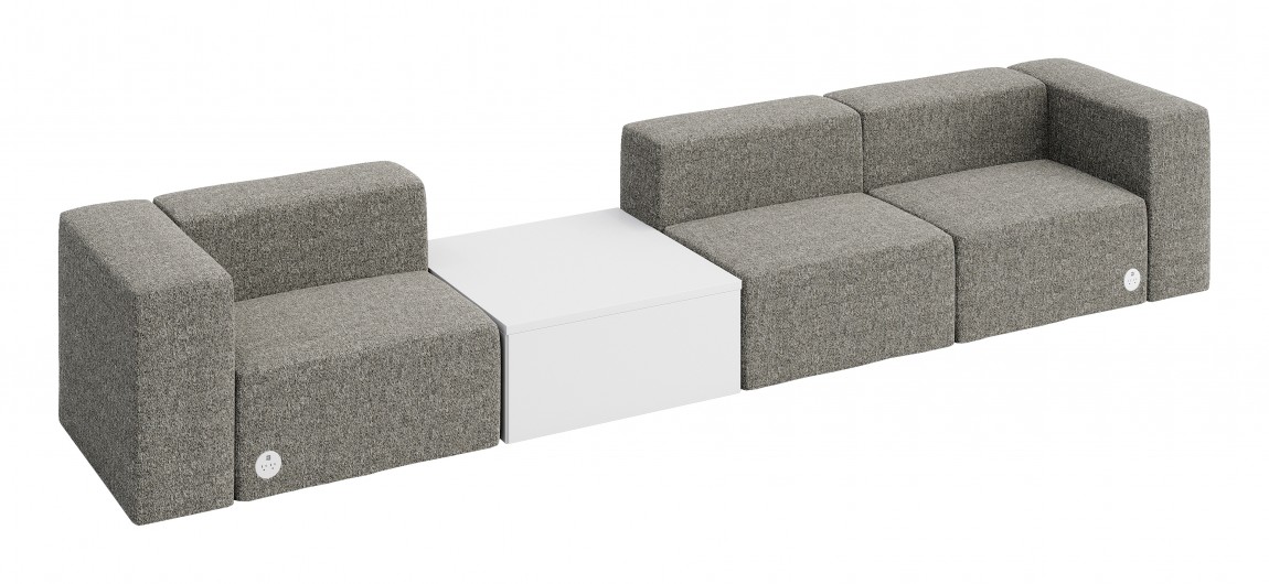 Modular Lounge Seating with Power Outlets | Conversa by KFI Studios