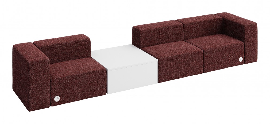 Modular Lounge Seating with Power Outlets | Conversa by KFI Studios