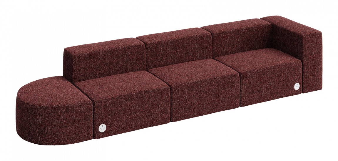 Modern Sectional Sofa with Power Outlets | Conversa by KFI Studios