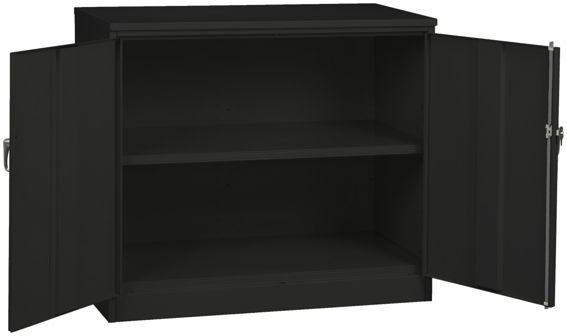 Black Counter Height Storage Cabinet | Jumbo by Tennsco