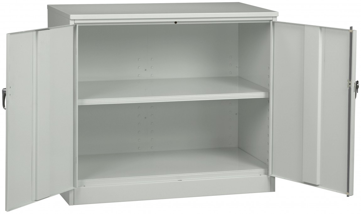 Light Grey Counter Height Storage Cabinet | Jumbo by Tennsco