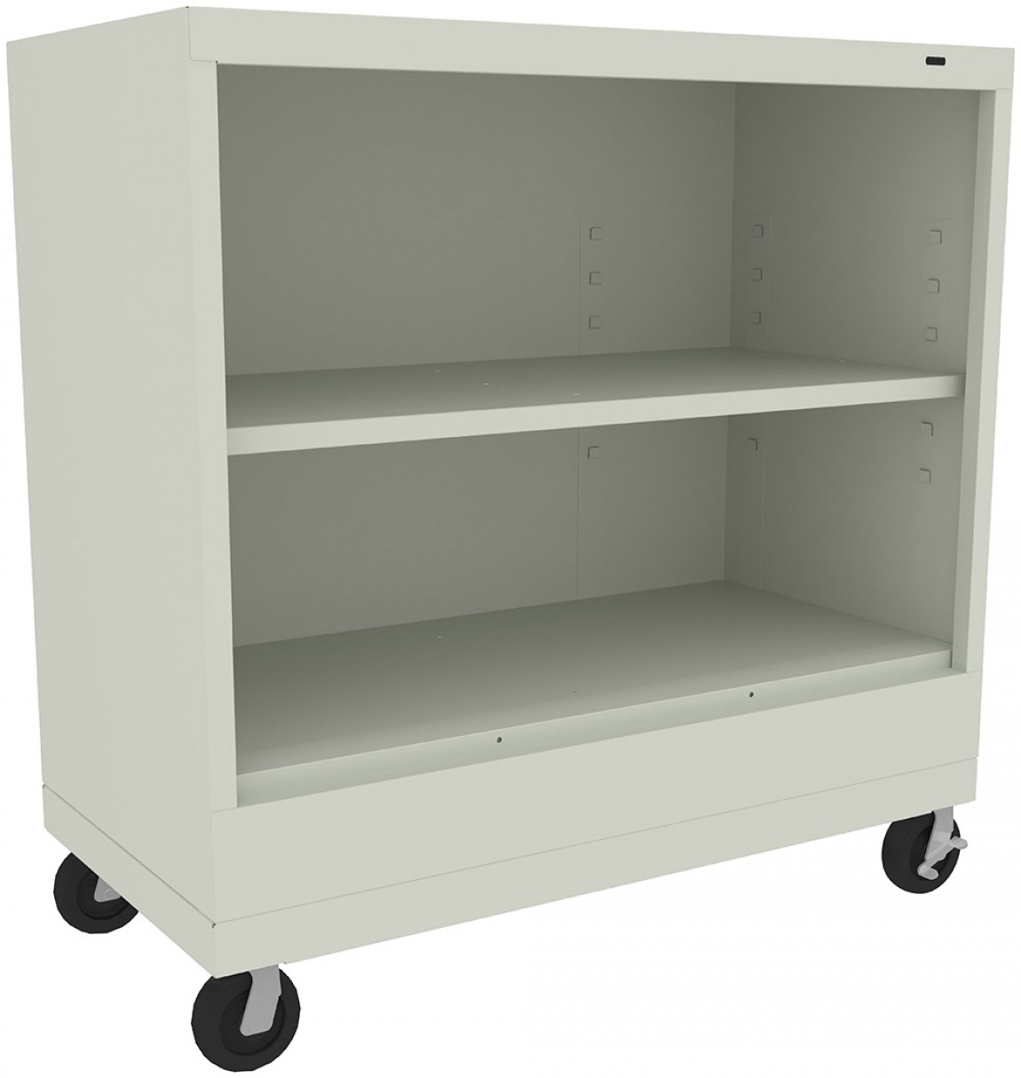 Light Grey 2 Shelf Bookcase on Wheels | Standard by Tennsco