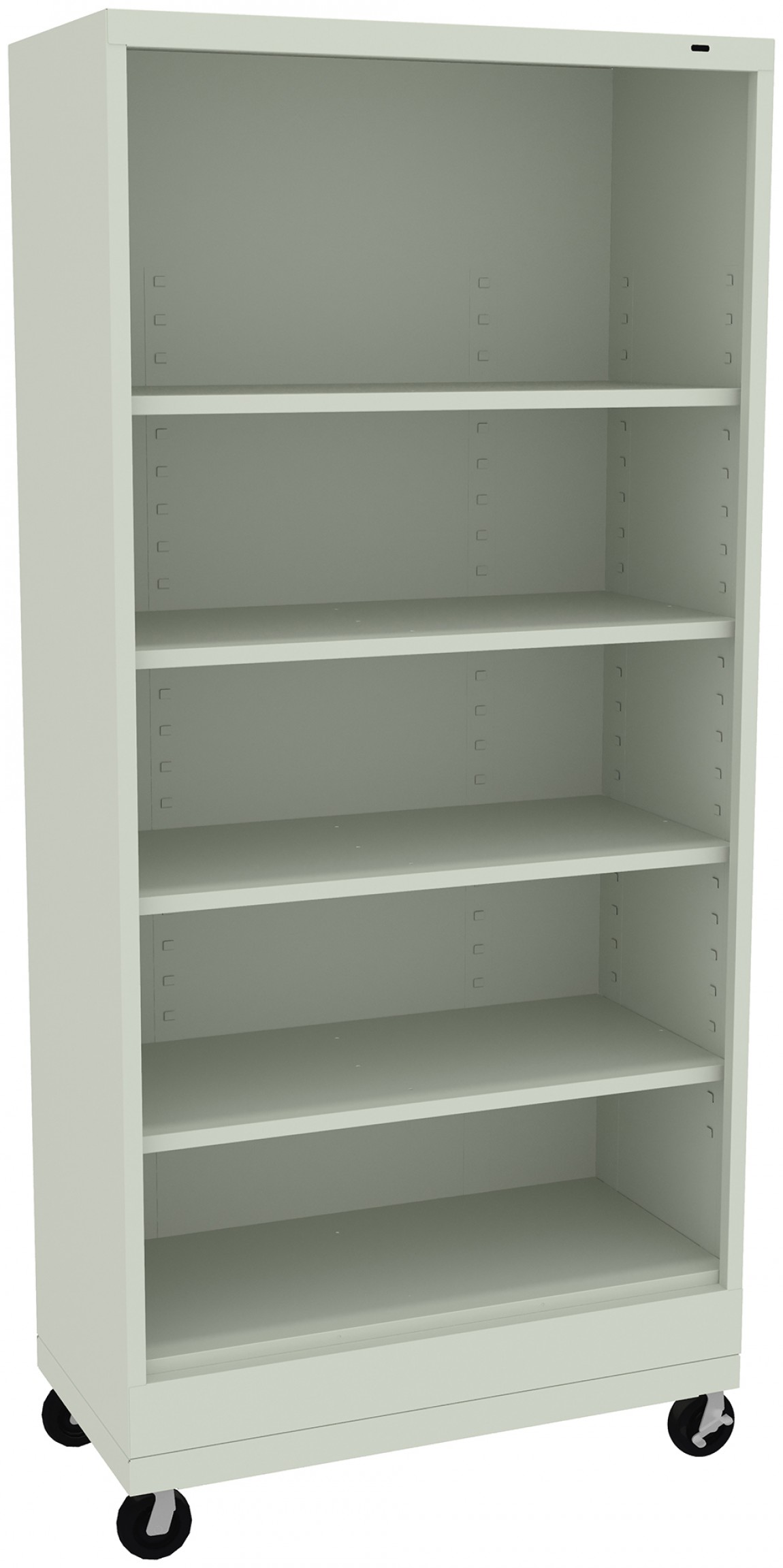 Light Grey 5 Shelf Bookcase on Wheels | Standard by Tennsco