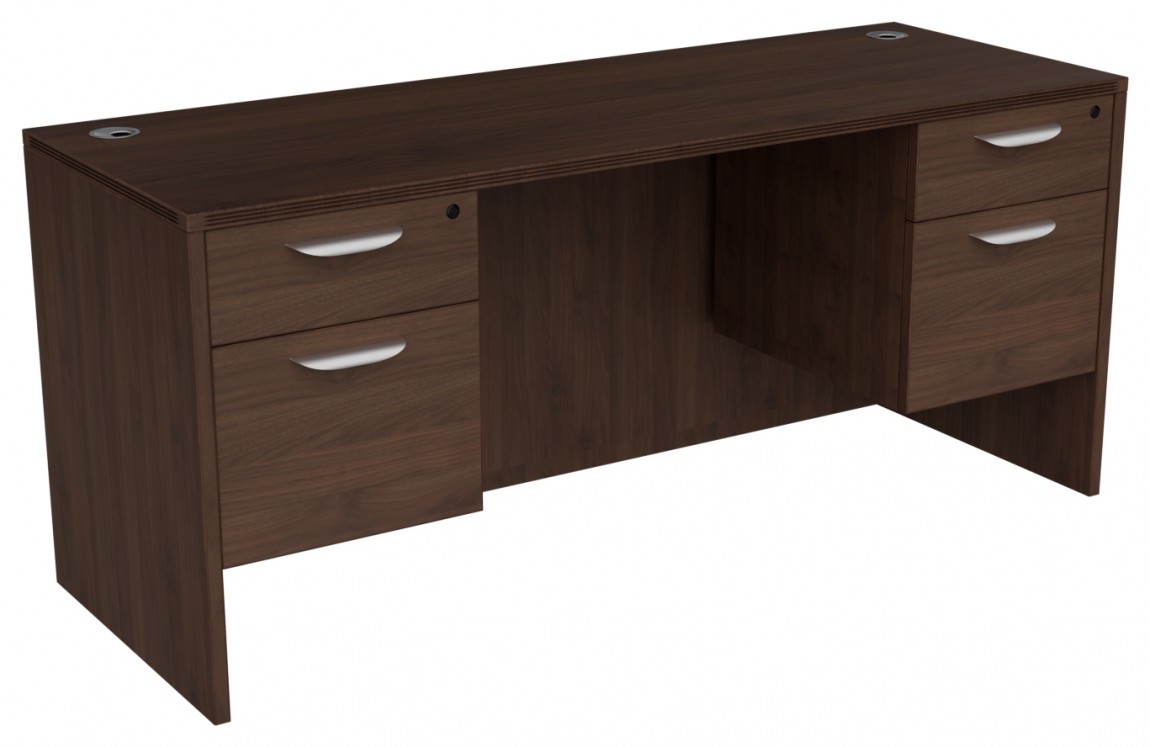 Walnut Credenza Desk | HL by Heartland Office Source