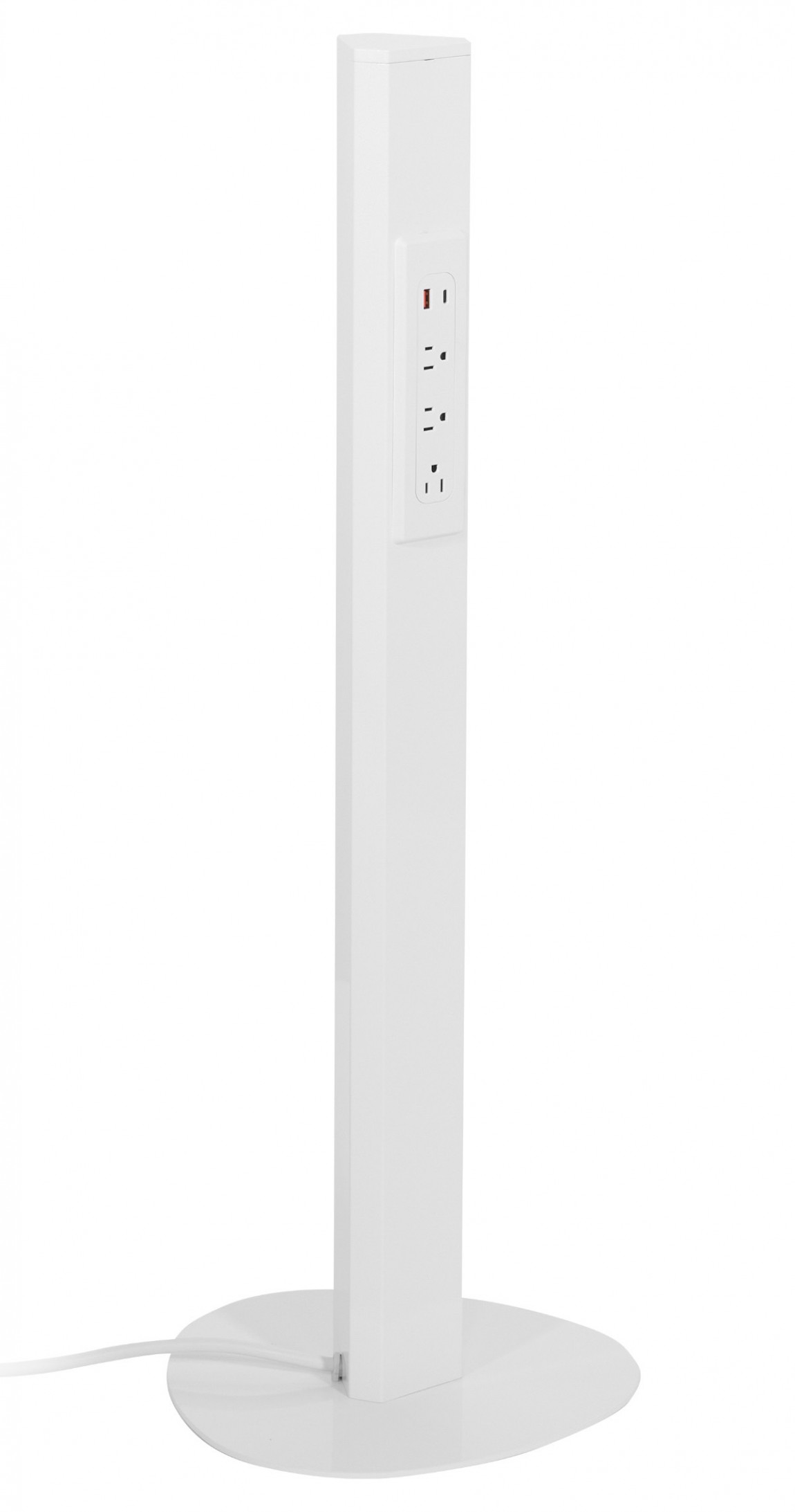 White Freestanding Power Station | Pro Line II by Office Star Products