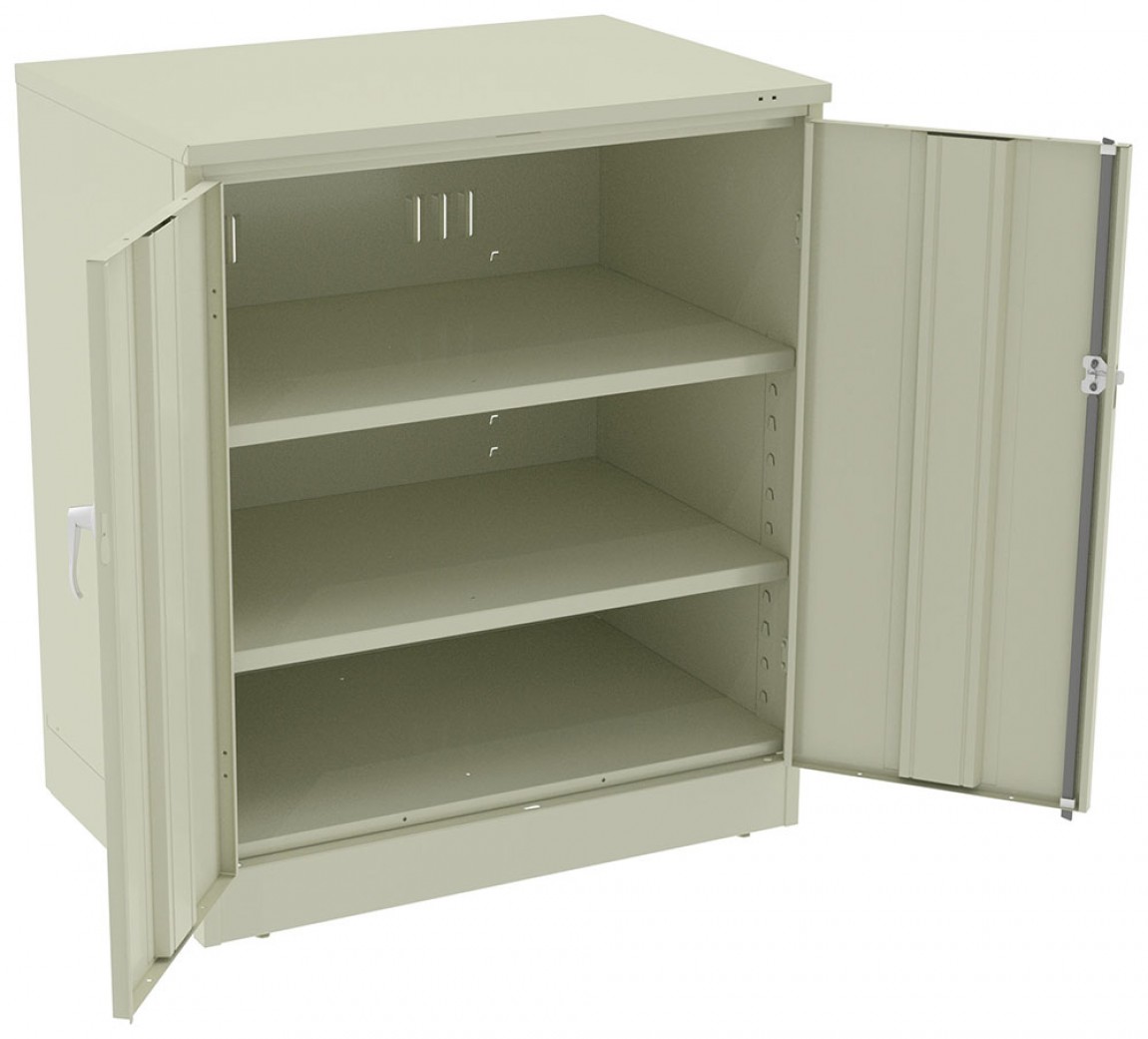 Putty Counter Height Storage Cabinet | Deluxe by Tennsco