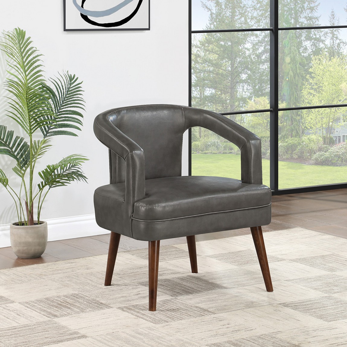 Pewter Small Club Chair | Mason by Office Star Products