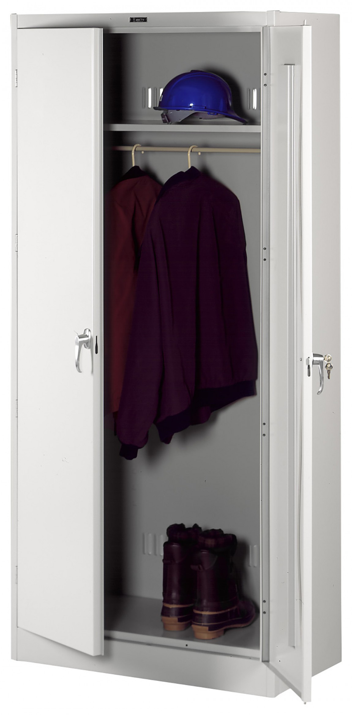 Light Grey Metal Wardrobe Cabinet | Deluxe by Tennsco