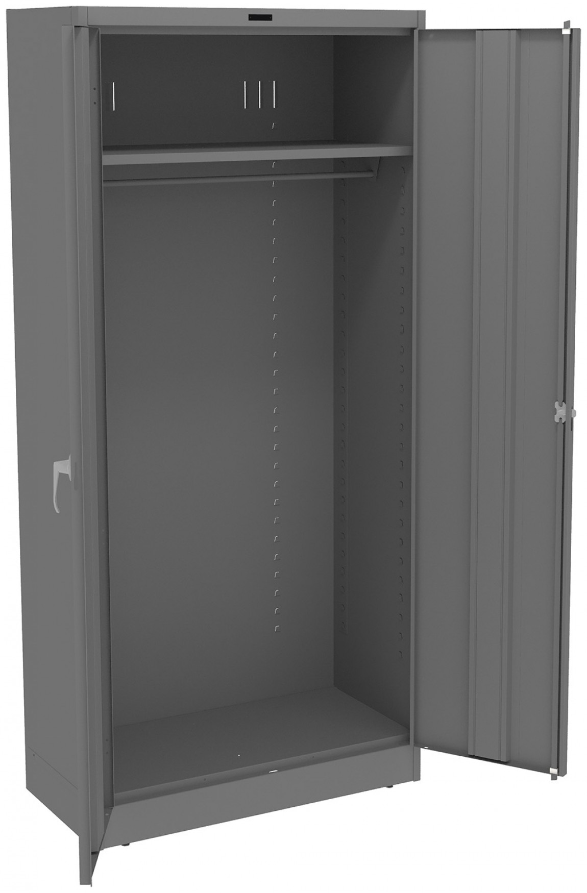 Medium Grey Metal Wardrobe Cabinet | Deluxe by Tennsco