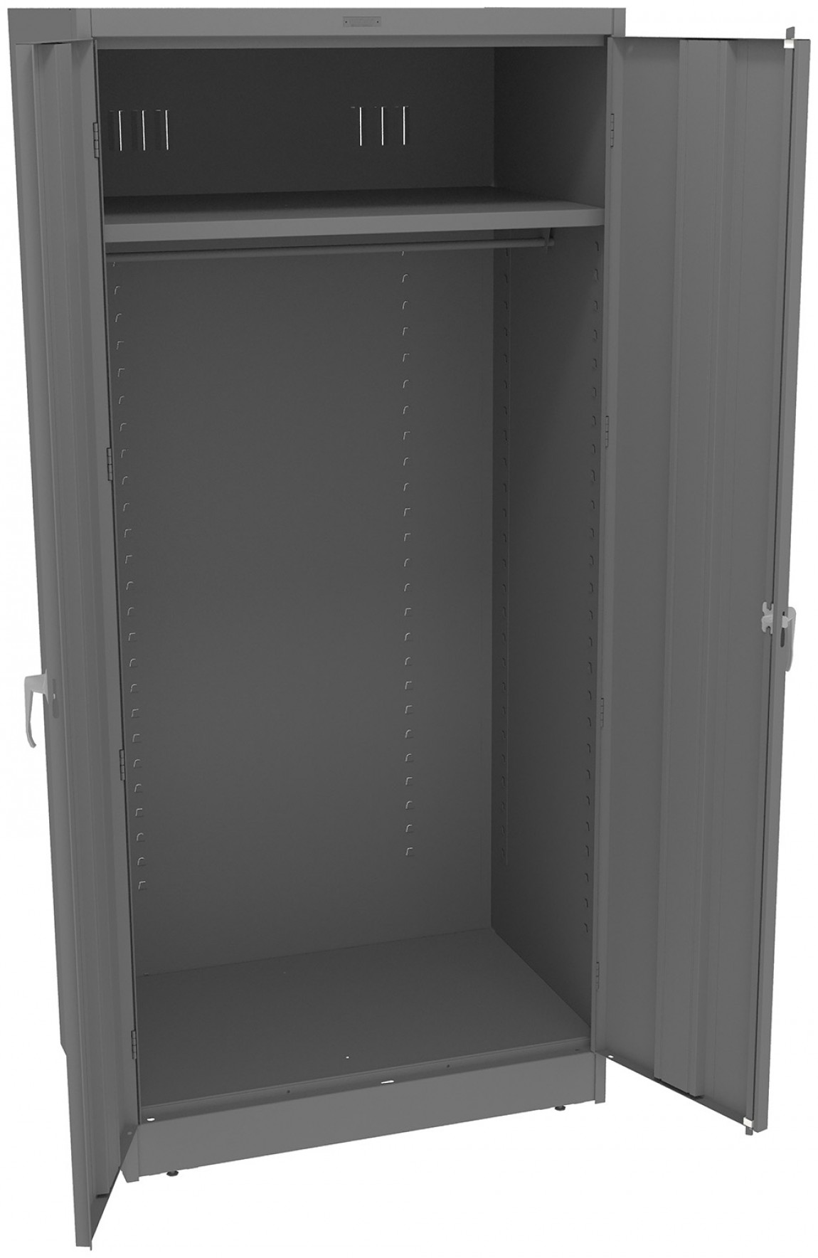 Medium Grey Metal Wardrobe Cabinet | Deluxe by Tennsco