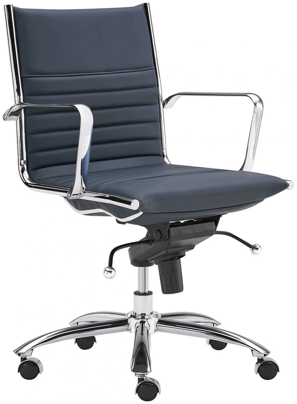 Blue Modern Mid Back Conference Room Chair | Dirk by Euro Style