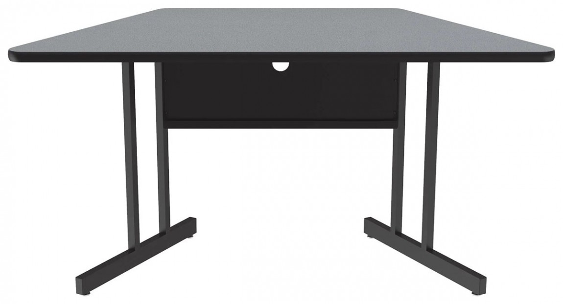 Gray Granite Trapezoid Training Table by Correll